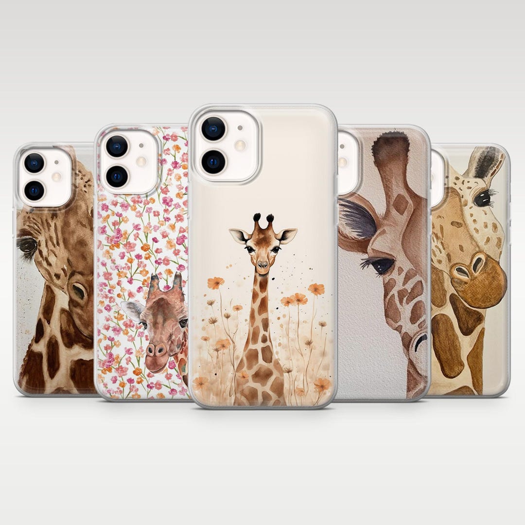 Watercolor Giraffe Phone Case Wild Animal Safari for iPhone 17pro 16 15 ...