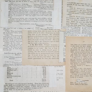 Printable Vintage Text Pages - Etsy
