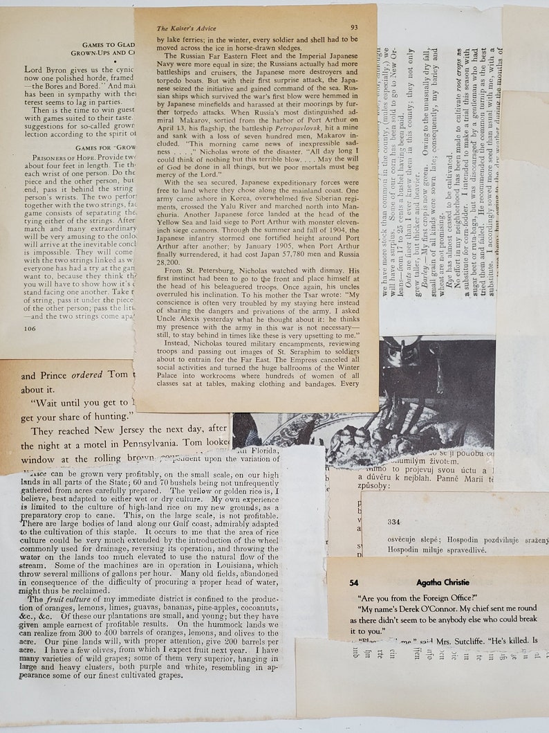 Printable Vintage Text Pages | Etsy