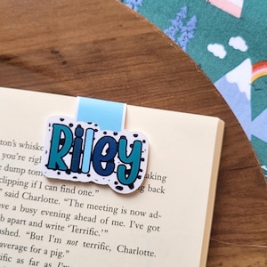 Personalized Name Magnetic Bookmark, Book Lover Gift, Easter Basket ...