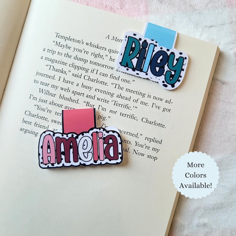 Personalized Name Magnetic Bookmark, Book Lover Gift, Easter Basket ...