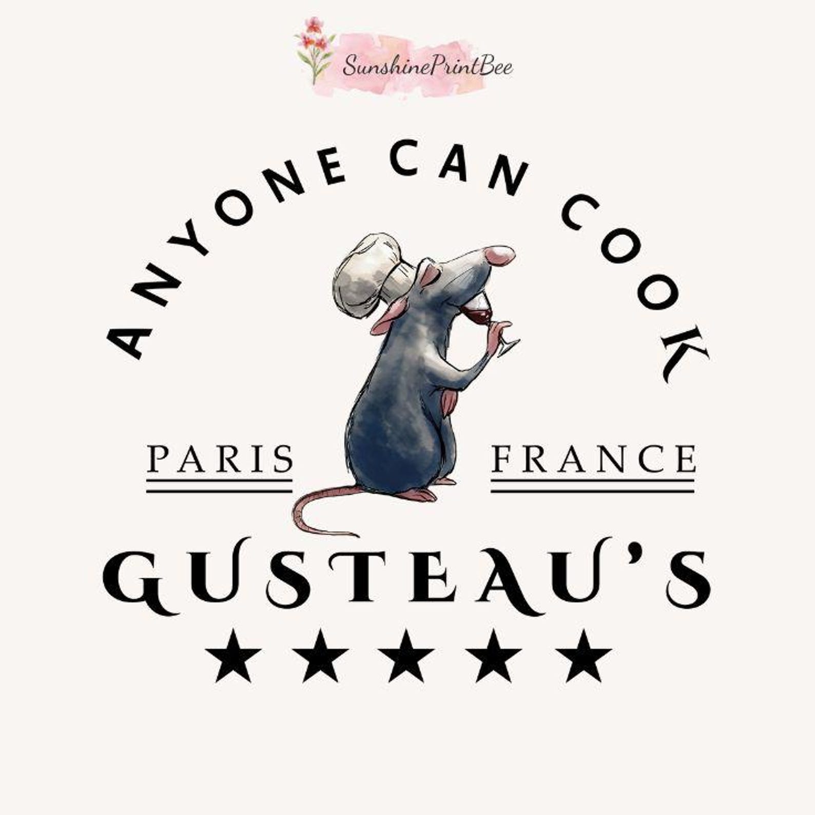 Ratatouille Digital File, Ratatouille Png, Anyone Can Cook Png ...