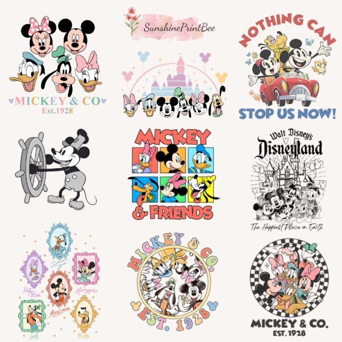 Mega Mickeyy & Friends PNG Bundle, Family Vacation Art, Vacay Mode PNG ...