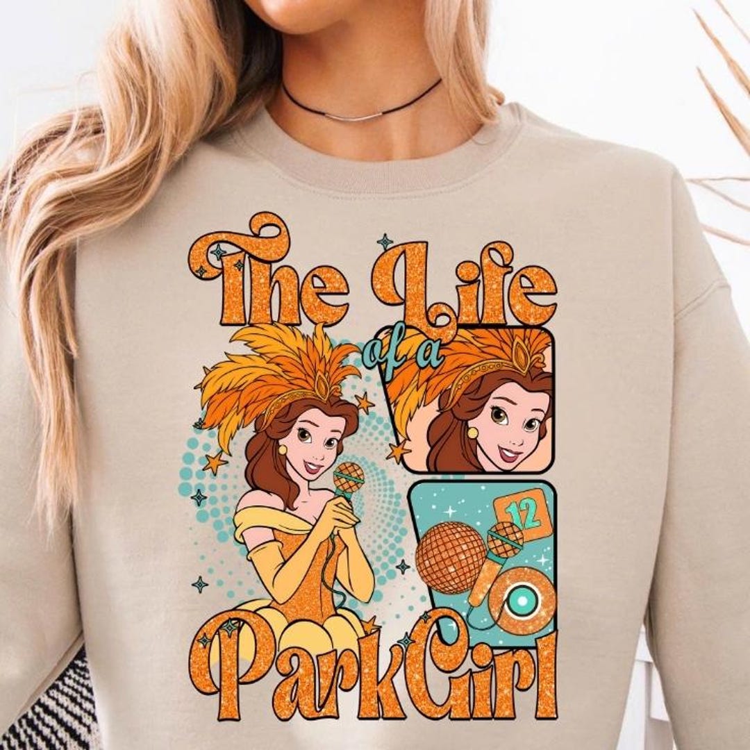 Groovy Princess Belle PNG, the Life of a Park Girl | Retro 70s Disco ...
