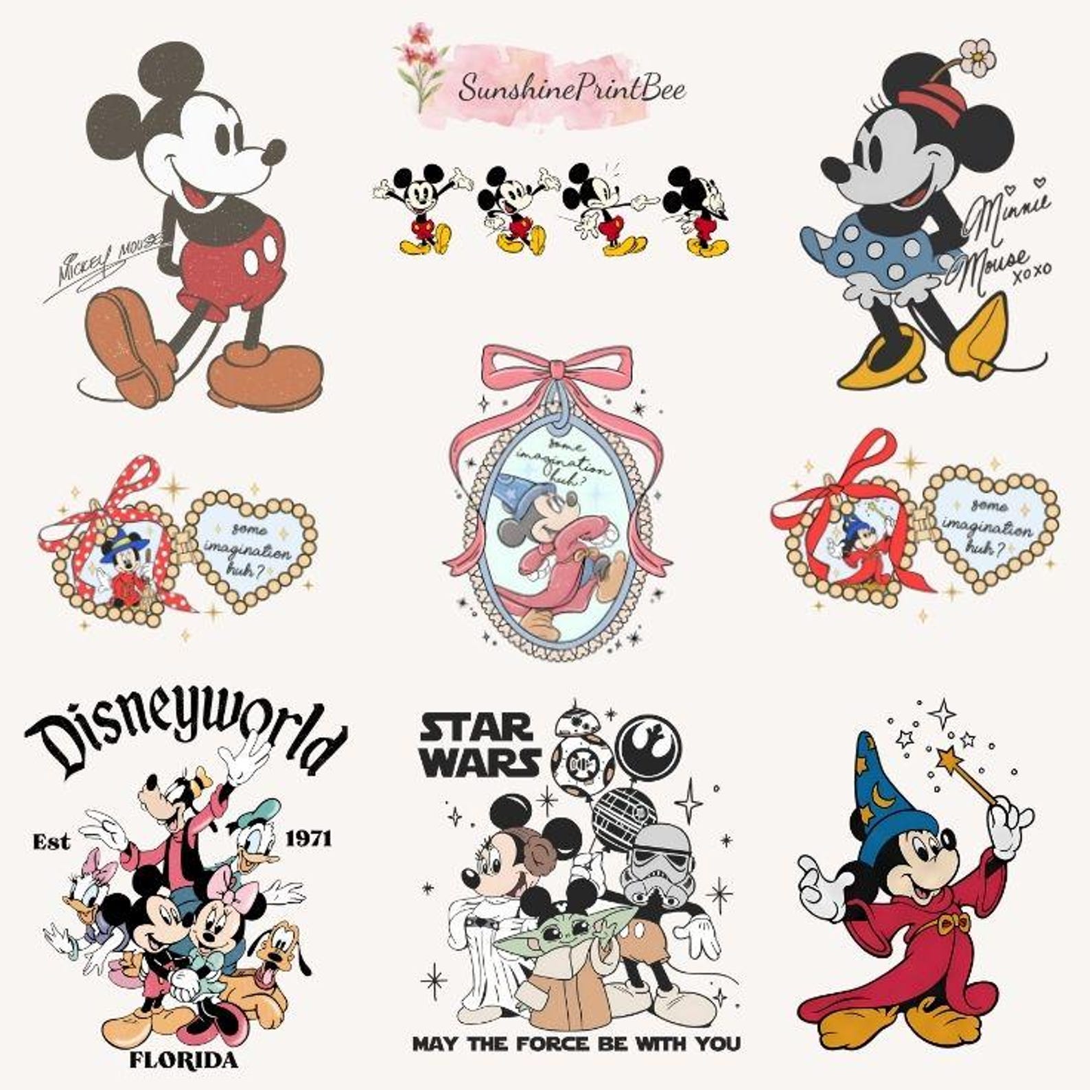 Mega Mickeyy & Friends PNG Bundle, Family Vacation Art, Vacay Mode PNG ...
