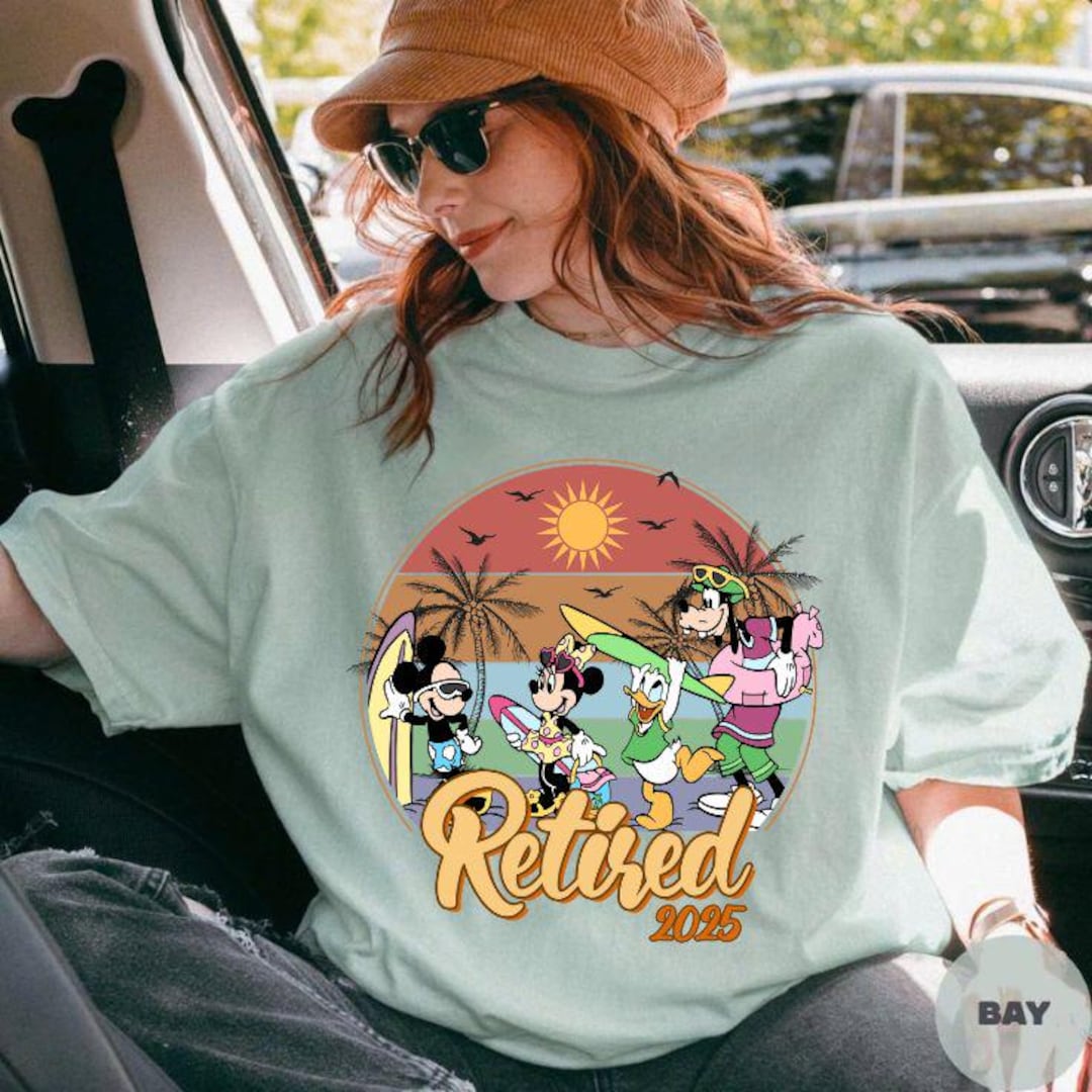 Disney Retired PNG, Sunset Retirement 2025 Mickey Ears Art, Funny ...