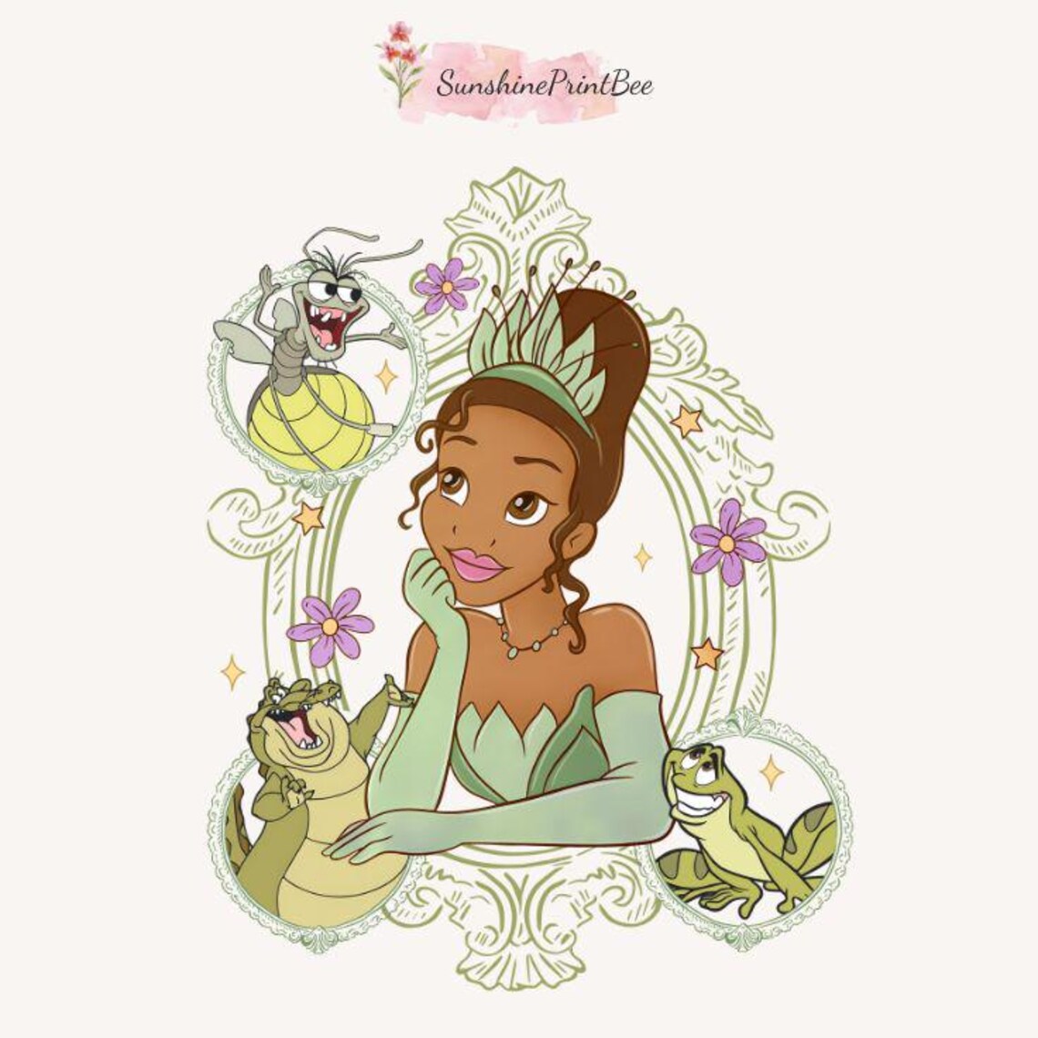 Tiana Make Your Own Destiny PNG, Tiana Princess Watercolor Png ...
