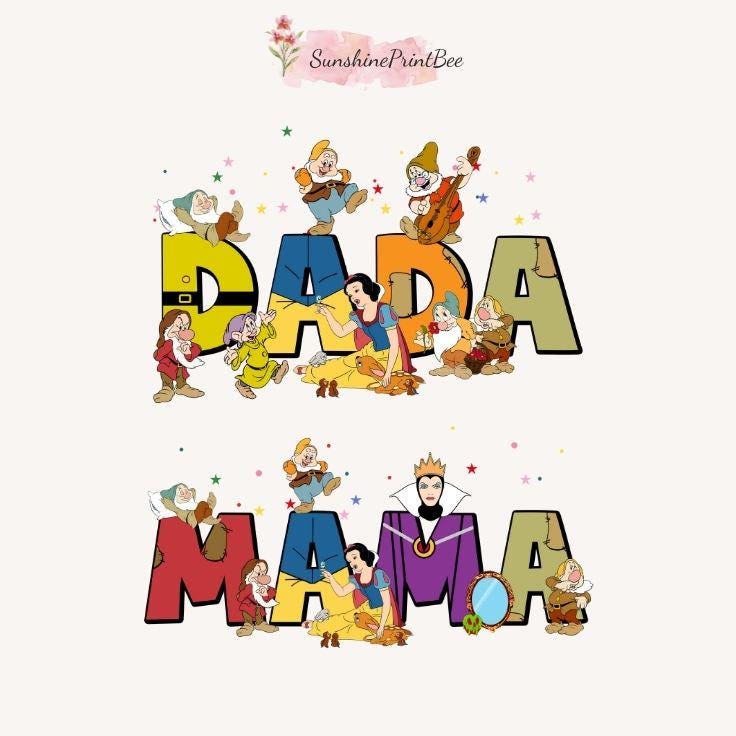 Snow White and the Seven Dwarfs PNG, Disney Snow White Dad Mom Princess ...