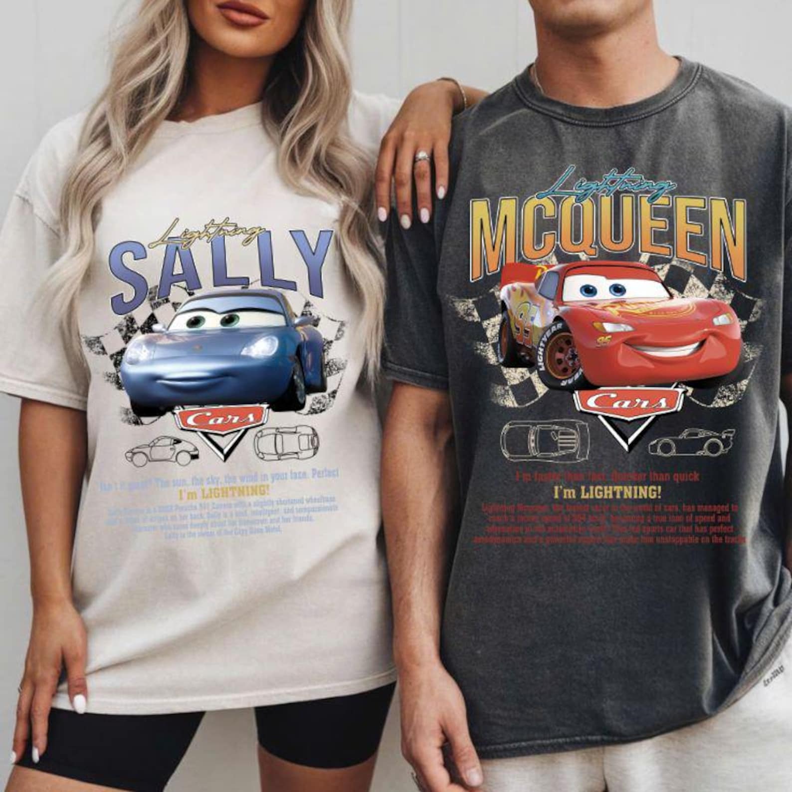 Lightning Mcqueen and Sally PNG, Retro Cars Couple PNG, Cars Movie Png ...