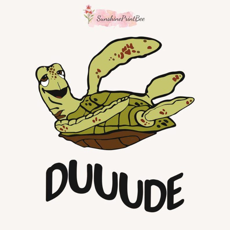 Finding Fish Turtle Character PNG, Funny Sea Turtle Dad and Son ...