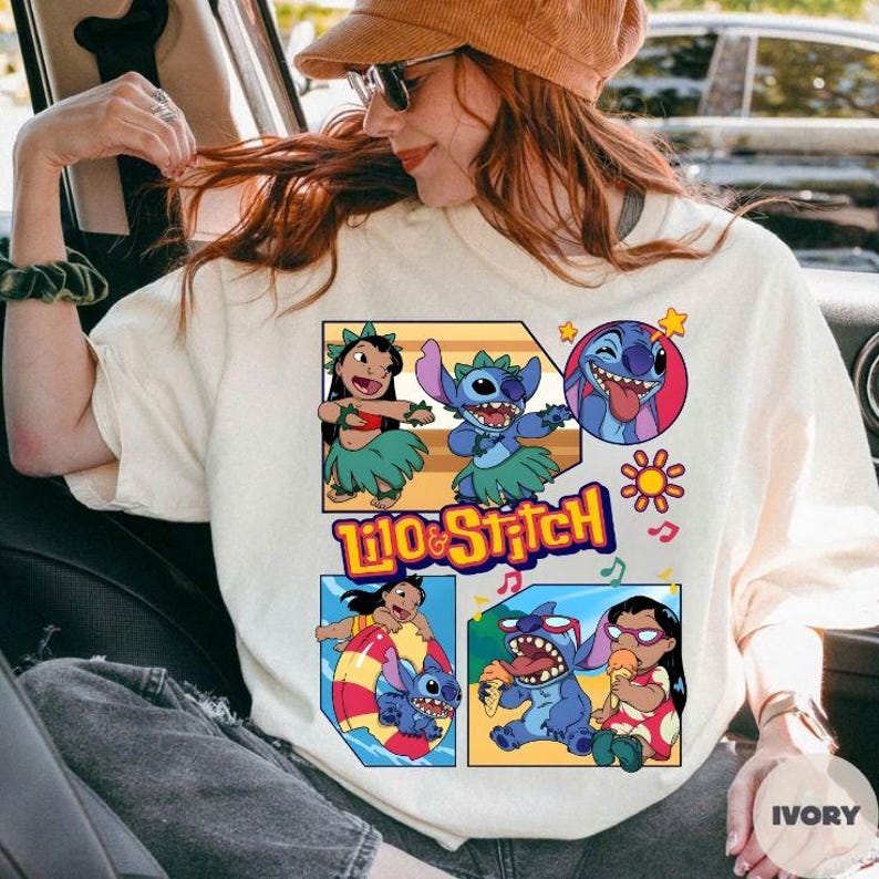 Retro Cute Lilo & Stitch PNG, Fun Hawaiian Characters, Stitch PNG ...