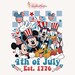 4th of July Mickey and Friends Png,mickey Independence Day Png, Fourth ...