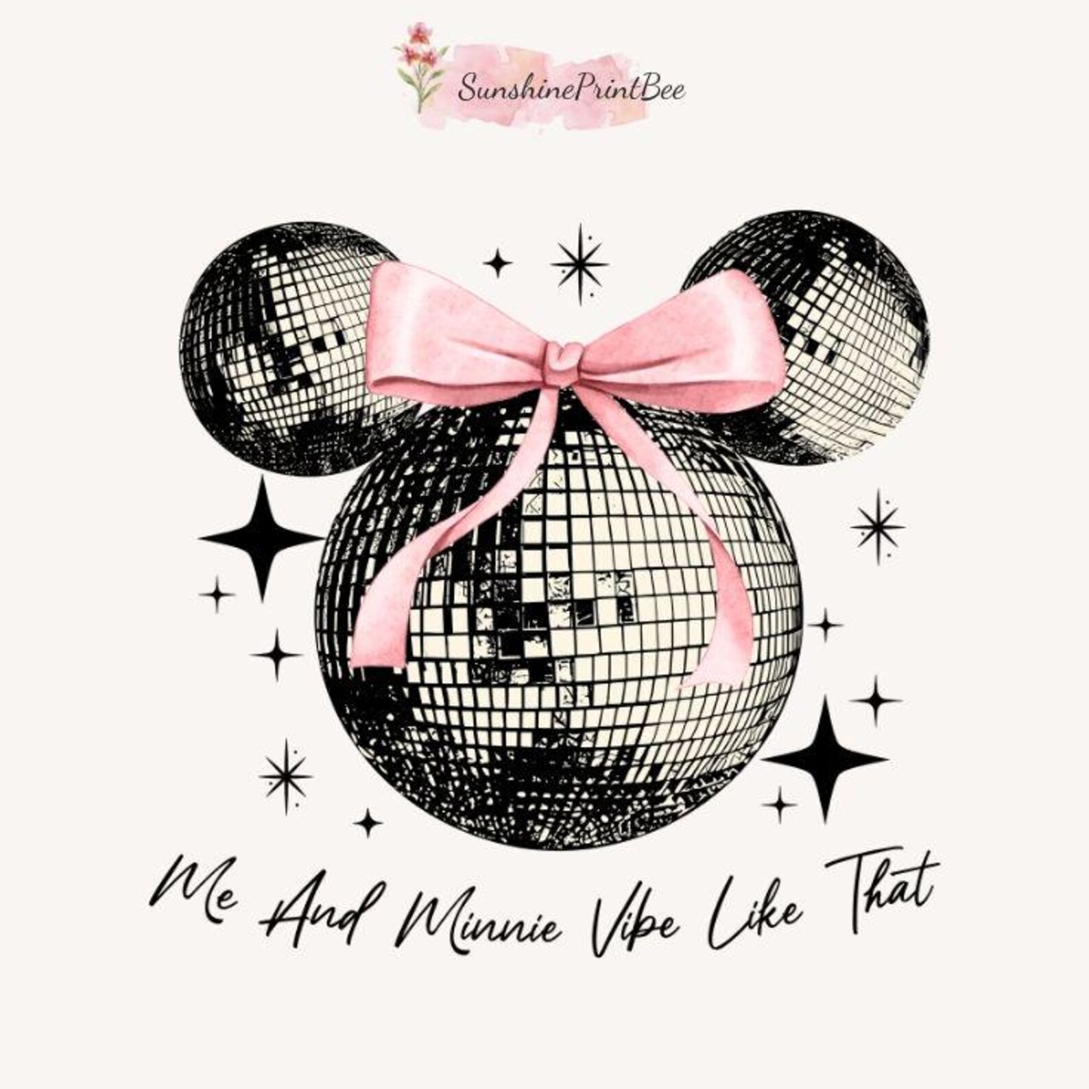 Me and Minnie Vibe Like That PNG, Mouse Disco Ball Png, Disneyland Eras ...