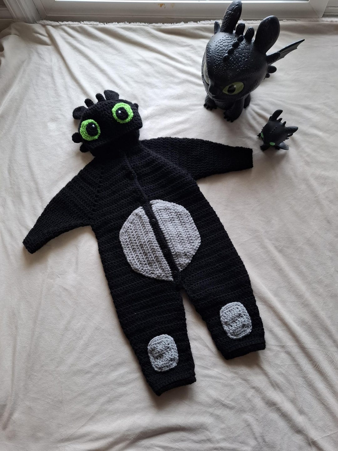 Toothless Sleeper Crochet Pattern 12–18 Months | Night Fury Hooded ...