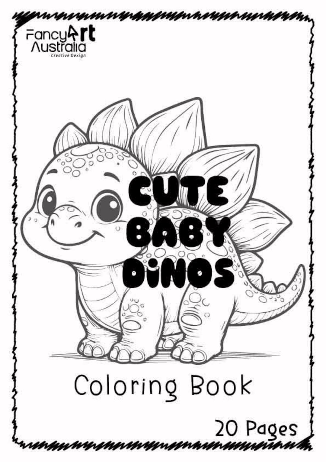 Cute Baby Dinosaurs Colouring Book for Kids (20 Pages) - Etsy