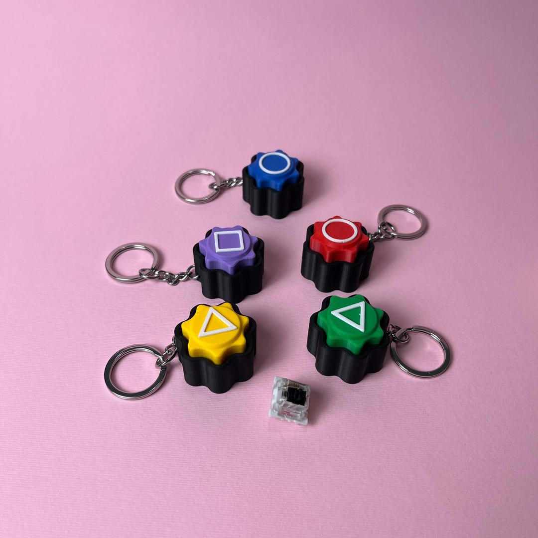 Click Squid Game Inspired Gonggi Game Keychain/ Keyring 3D Printed ...