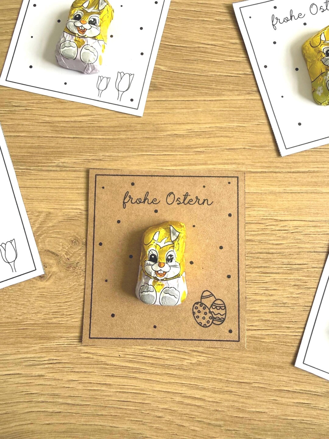 Printable Easter Mini Cards With Easter Greetings, Place Decoration PDF ...