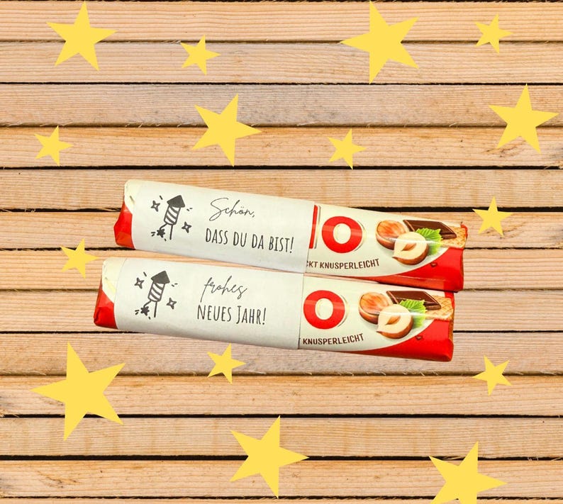 Printable Candy Wrapper Template for New Year's Eve With a Sweet ...