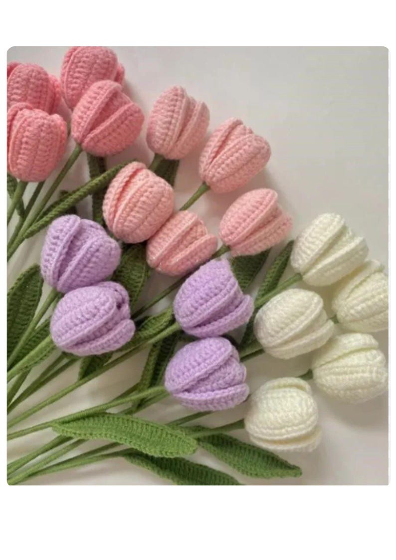 Crochet Flower Pattern,crochet Tulip Pattern, PDF Pattern, Crochet ...