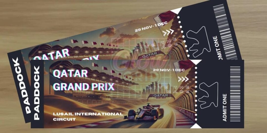 Formula 1 Ticket F1 Qatar Grand Prix Ticket Printable Lusail Race ...