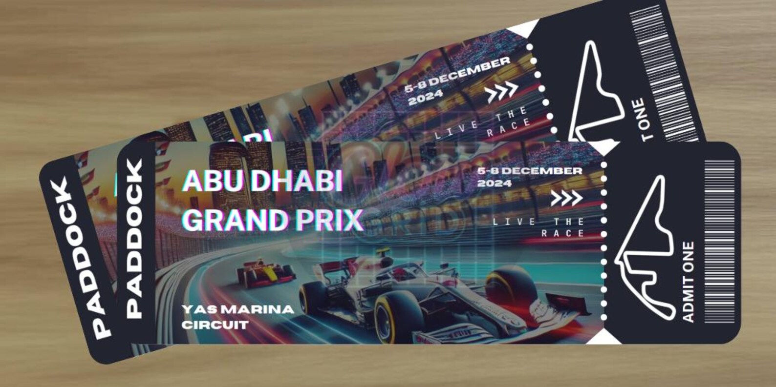 Formula 1 Ticket F1 Abu Dhabi Grand Prix Ticket Printable Yas Marina ...