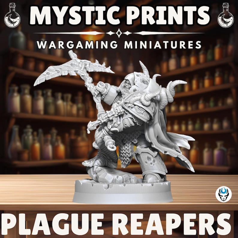 Plague Reapers X3 - 3D Printed Resin Mini - Base Included Sized ...