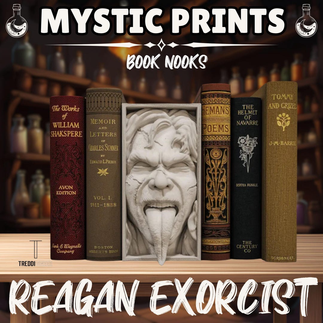 Reagan Exorcist Book Nook FDM 3D Printed Two Size Options Optional Hand ...