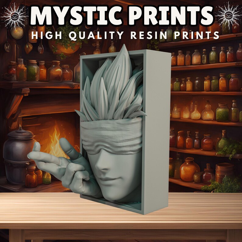 Satoru Gojo - Book Nook - FDM 3D Printed - Two Size Options - Optional ...