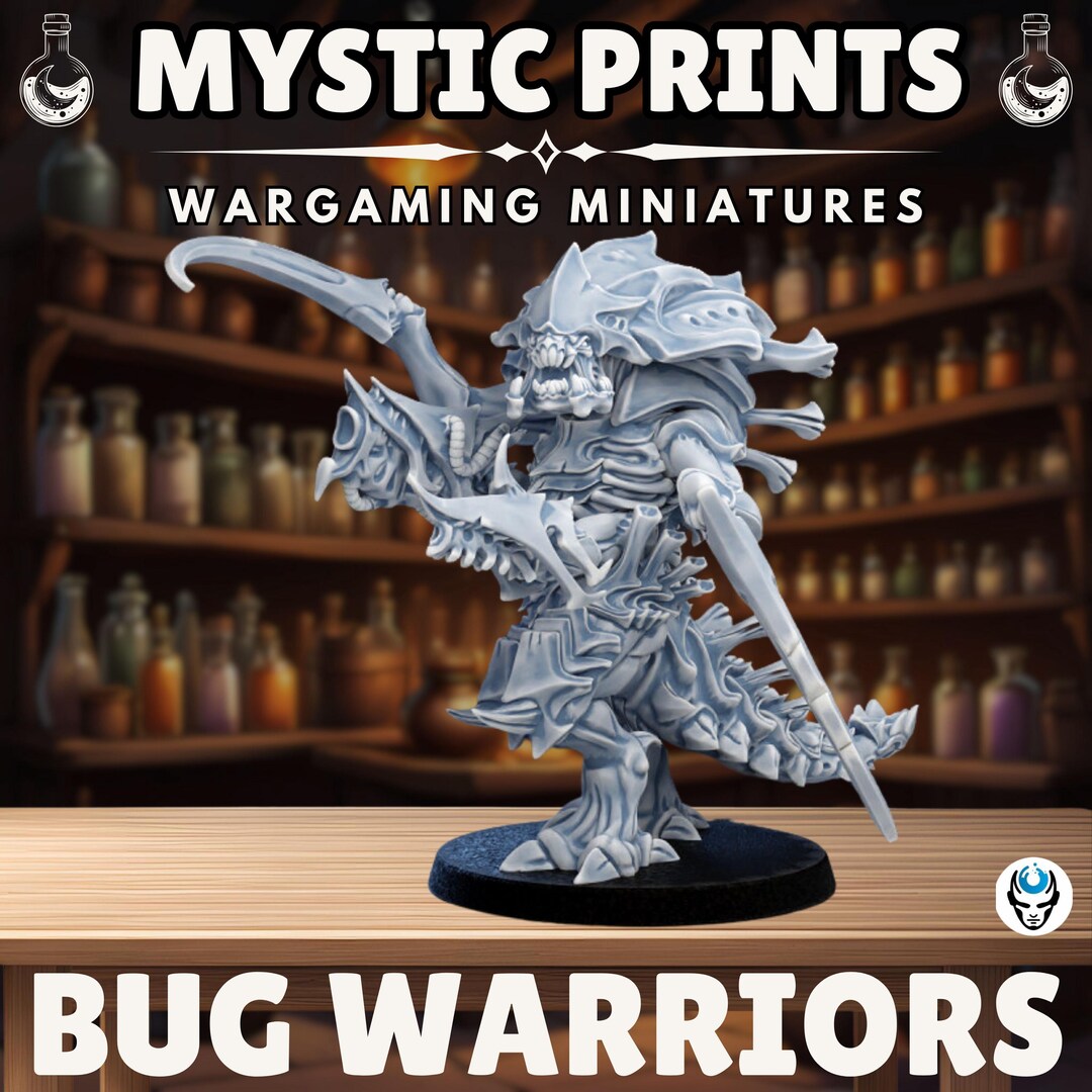 Bug Warriors X3 3D Printed Resin Mini Base Included Sized Appropriate ...