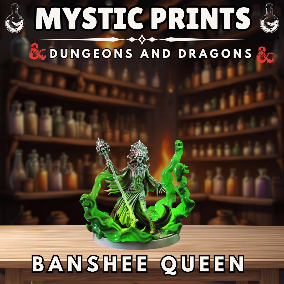 Banshee Queen - 3D Printed Resin Mini - Dungeons and Dragons - Etsy