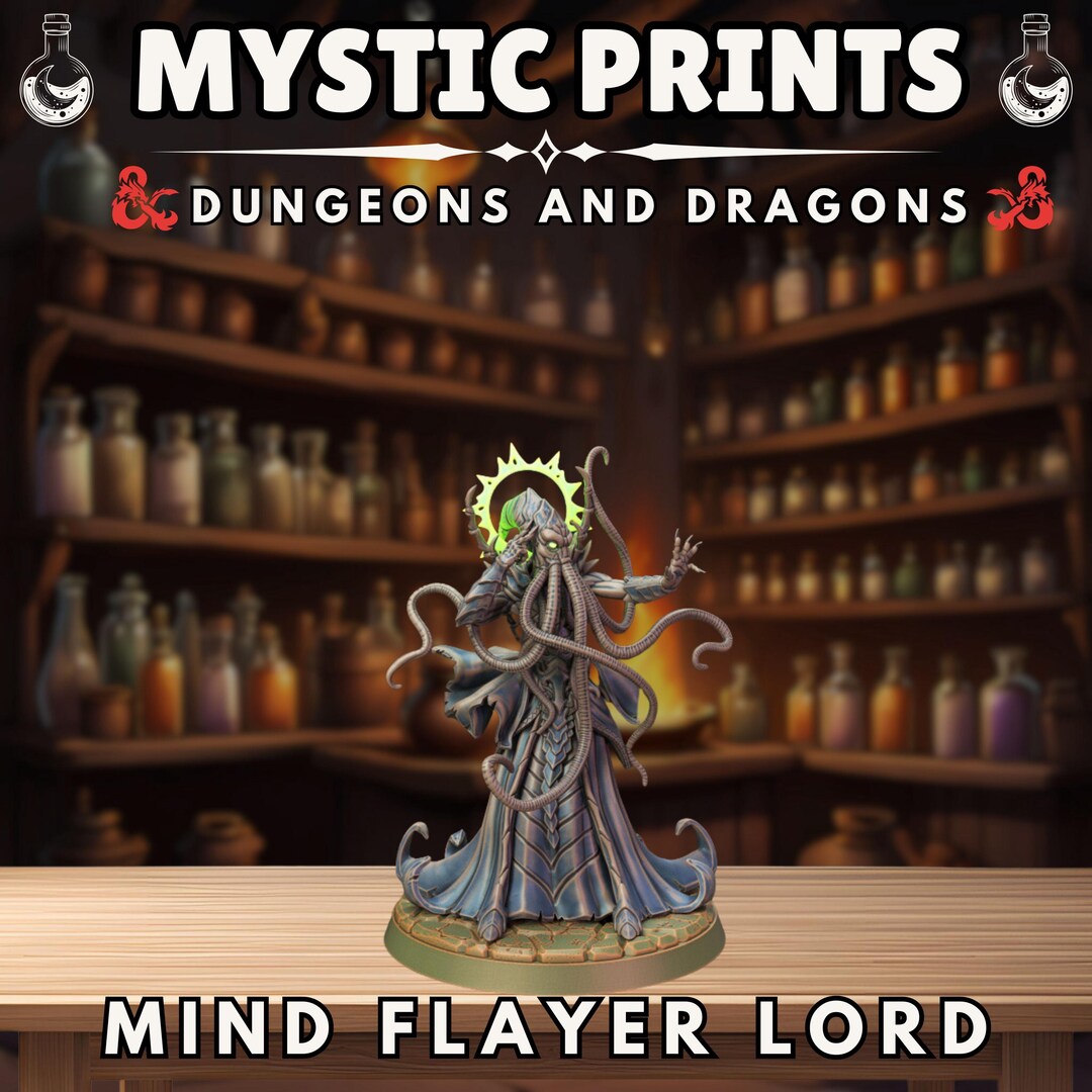 Mind Flayer Lord - 3D Printed Resin Mini - Dungeons and Dragons - Etsy