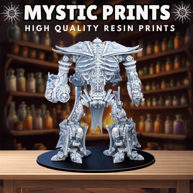 Infernal Mech - 3D Printed Resin Mini - Base Included Sized Appropriate ...