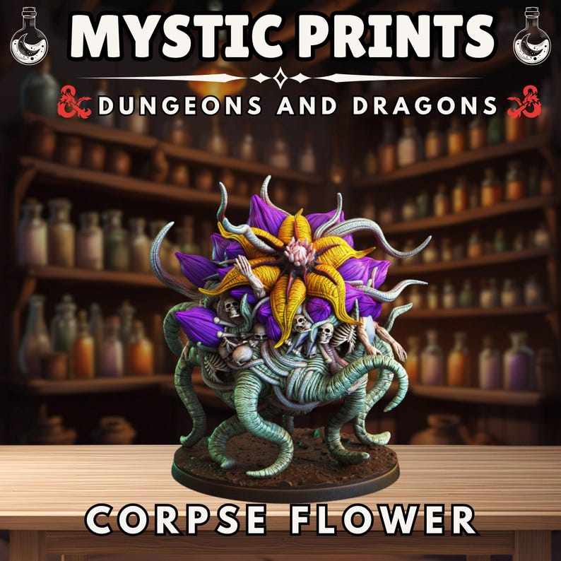 Corpse Flower - 3D Printed Resin Mini - Dungeons and Dragons - Etsy