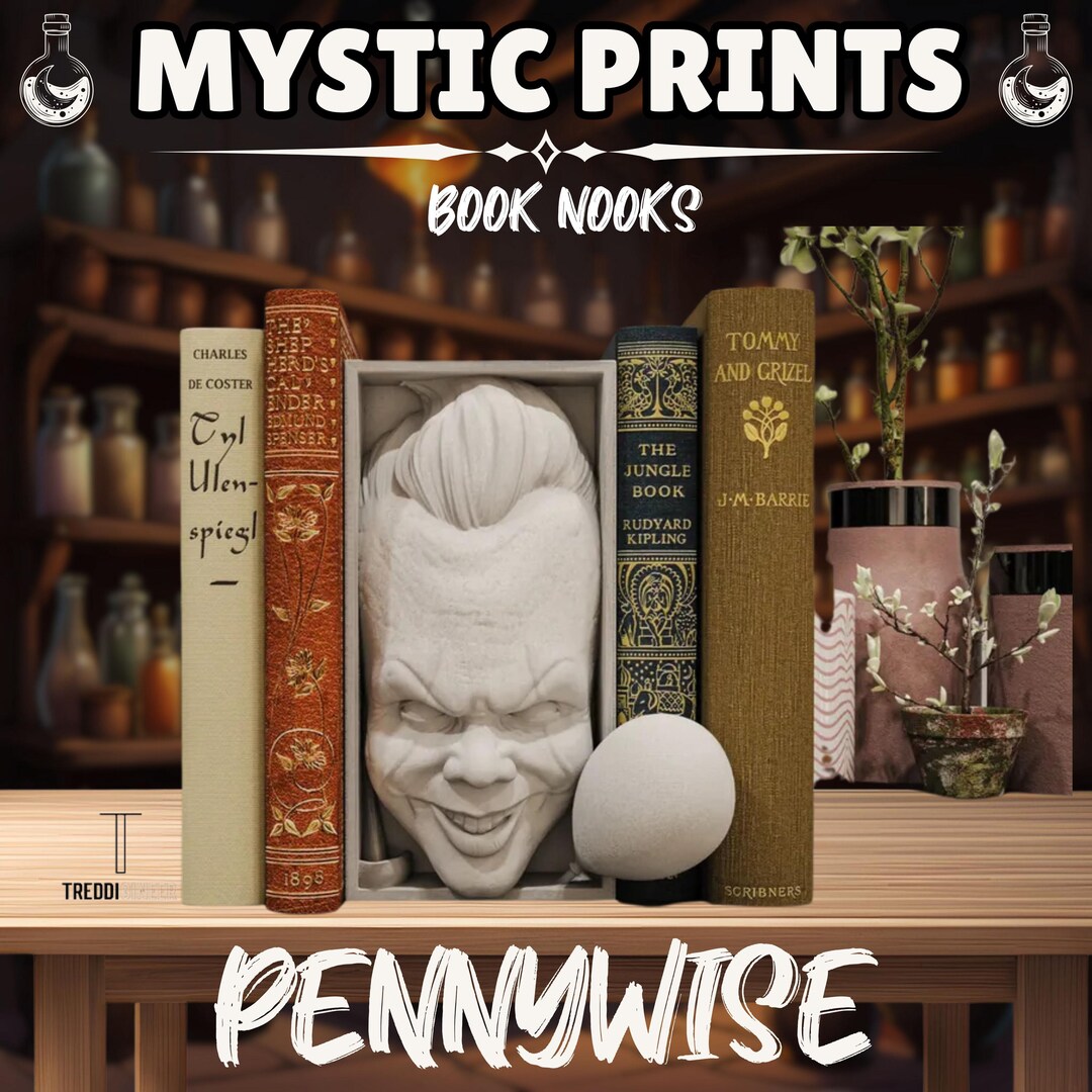 Pennywise Book Nook FDM 3D Printed Two Size Options Optional Hand ...