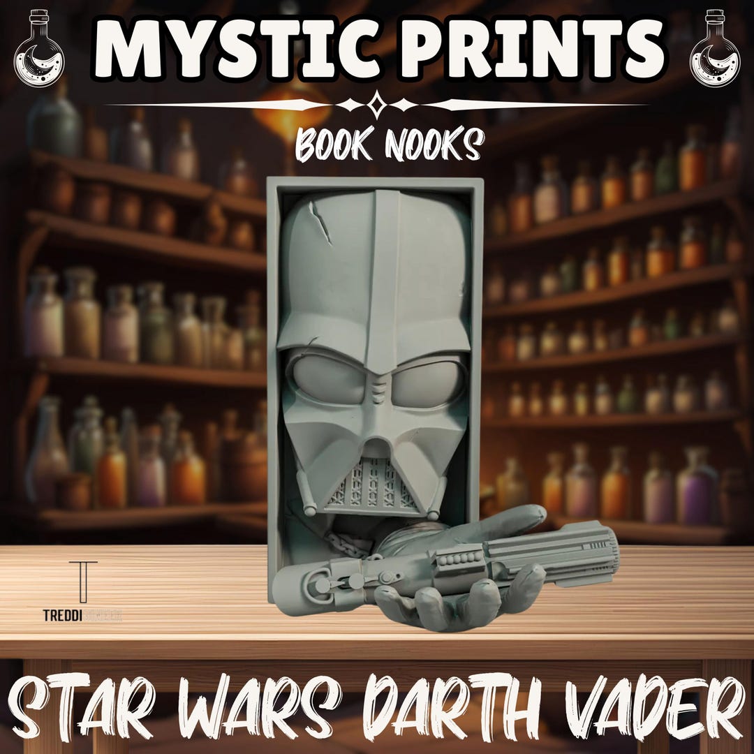 Star Wars Darth Vader Book Nook FDM 3D Printed Two Size Options ...