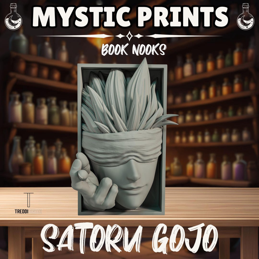 Satoru Gojo - Book Nook - FDM 3D Printed - Two Size Options - Optional ...