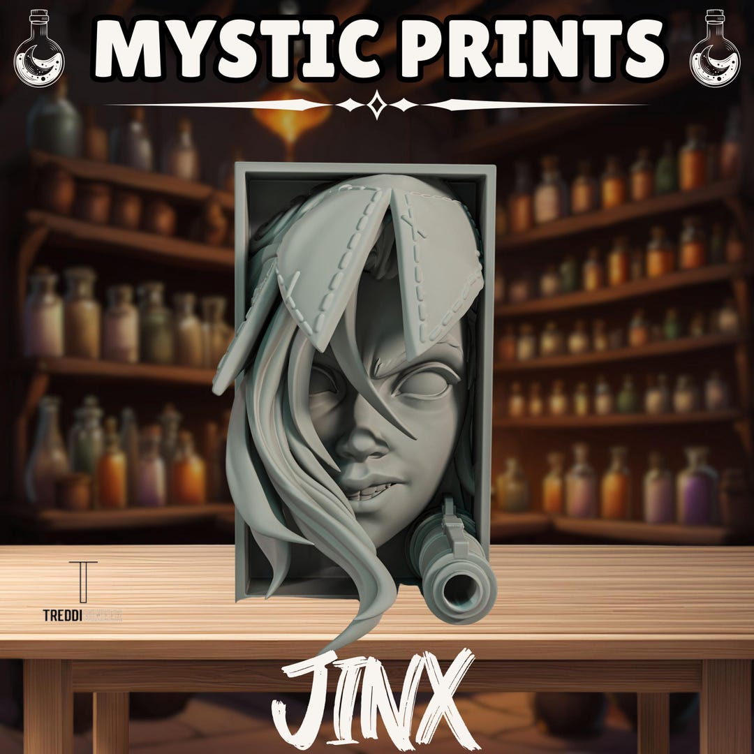 Jinx - League of Legends Book Nook - FDM 3D Printed - Two Size Options ...