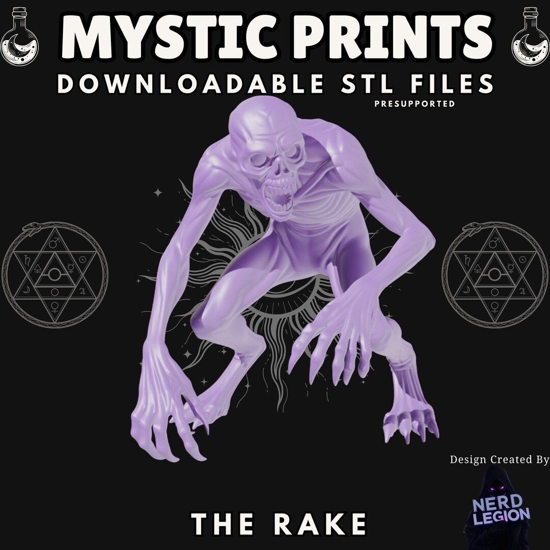 The Rake Dnd Miniature STL | Creepypasta Horror Mini | RPG Monster ...