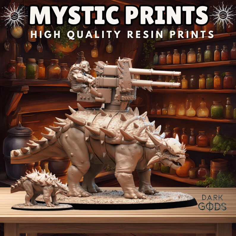 Smashasaurus - 3D Printed Resin Mini - Base Included Sized Appropriate ...
