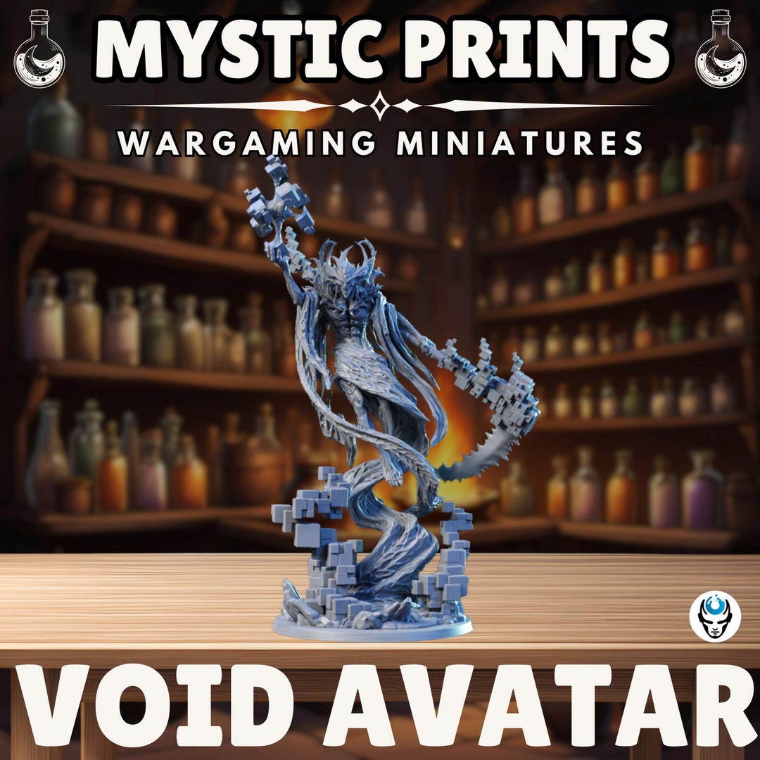 Void Avatar - 3D Printed Resin Mini - Base Included Sized Appropriate ...