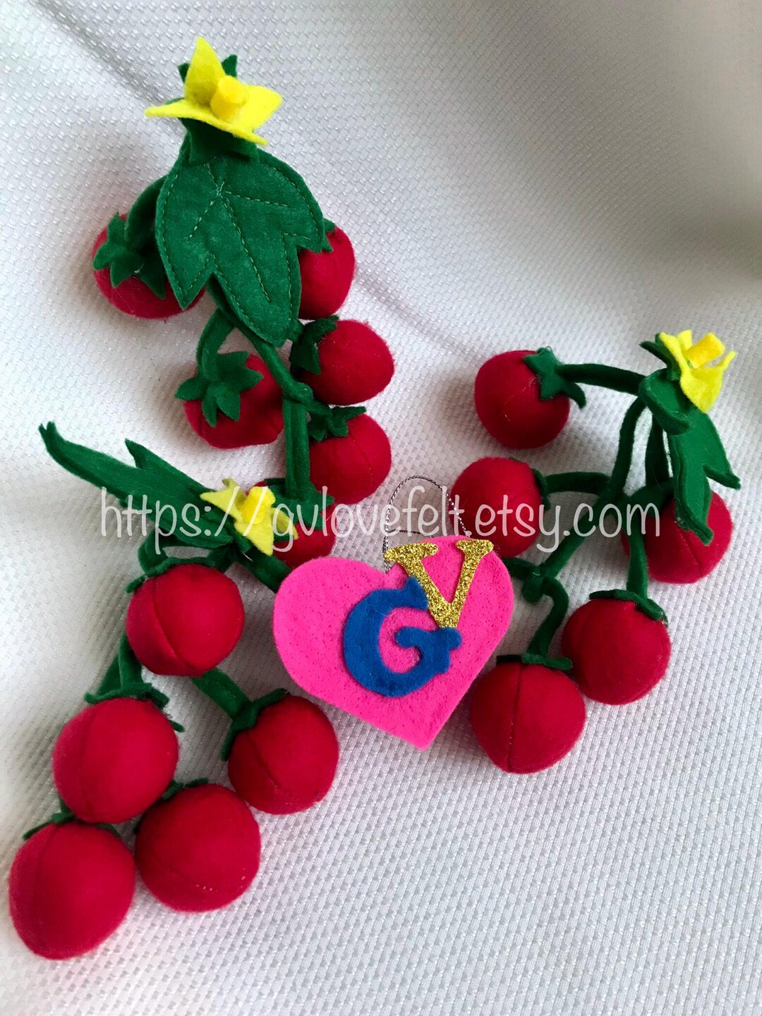 Toy Vegetables Red Small Tomatoes Handmade Felt Tomatoes Toy Food for ...