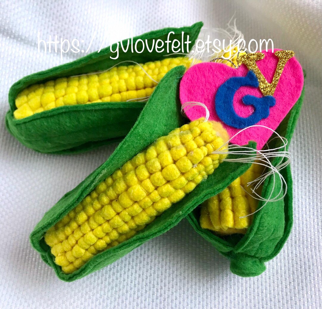 Toy Corn Made of Felt. Felt Corn. Food for Games is Corn. Felt Corn ...