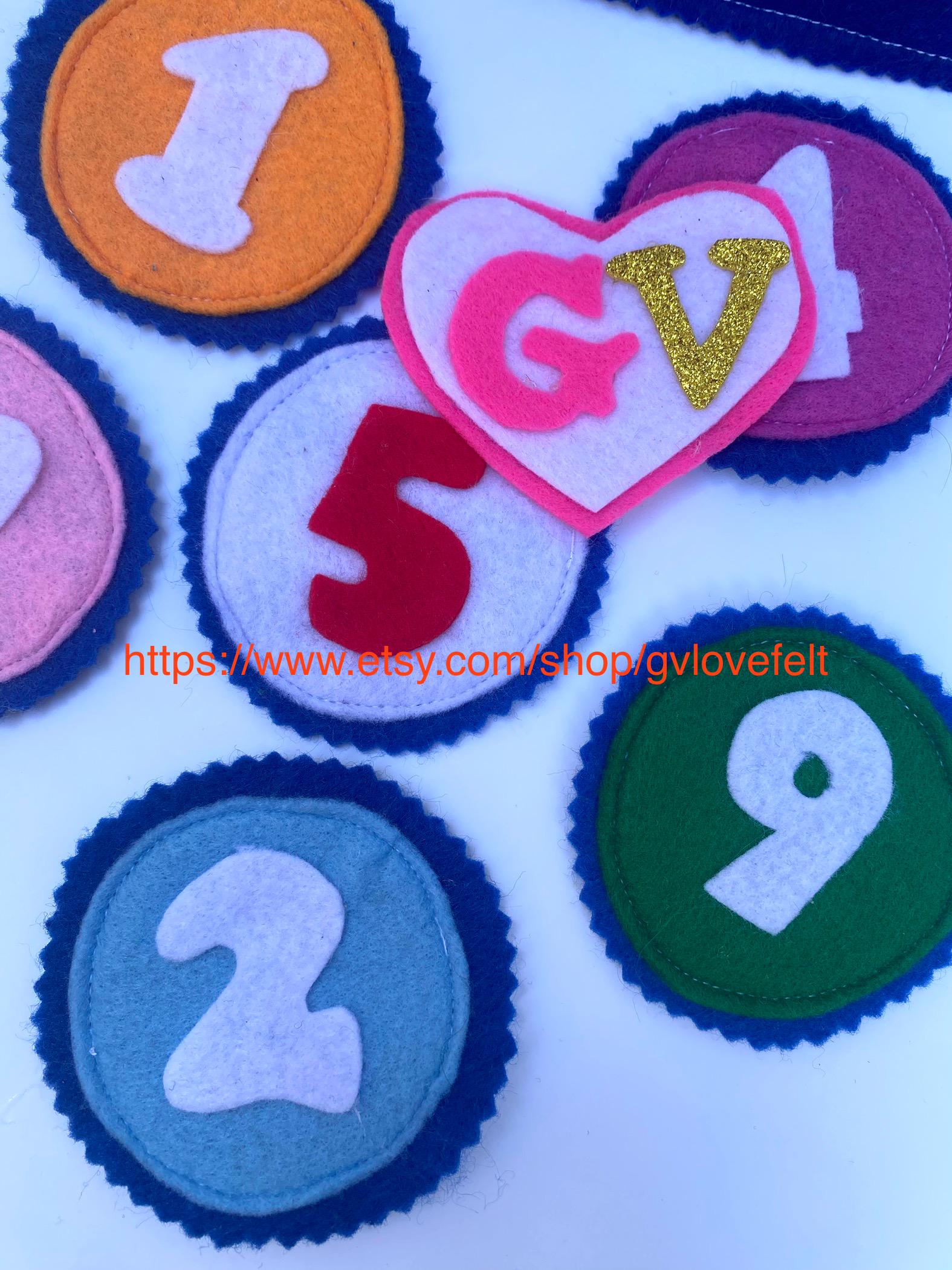 Felt Green Caterpillar With Numbers Silent Book Page. Educational Felt ...
