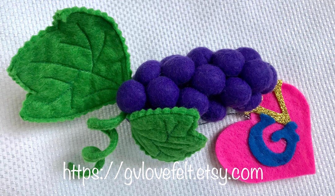 Felt Food Grape . Play Food Felt Fruit Grape . Pretend Food for Play . Busy Gift Toys Grape . - Etsy
