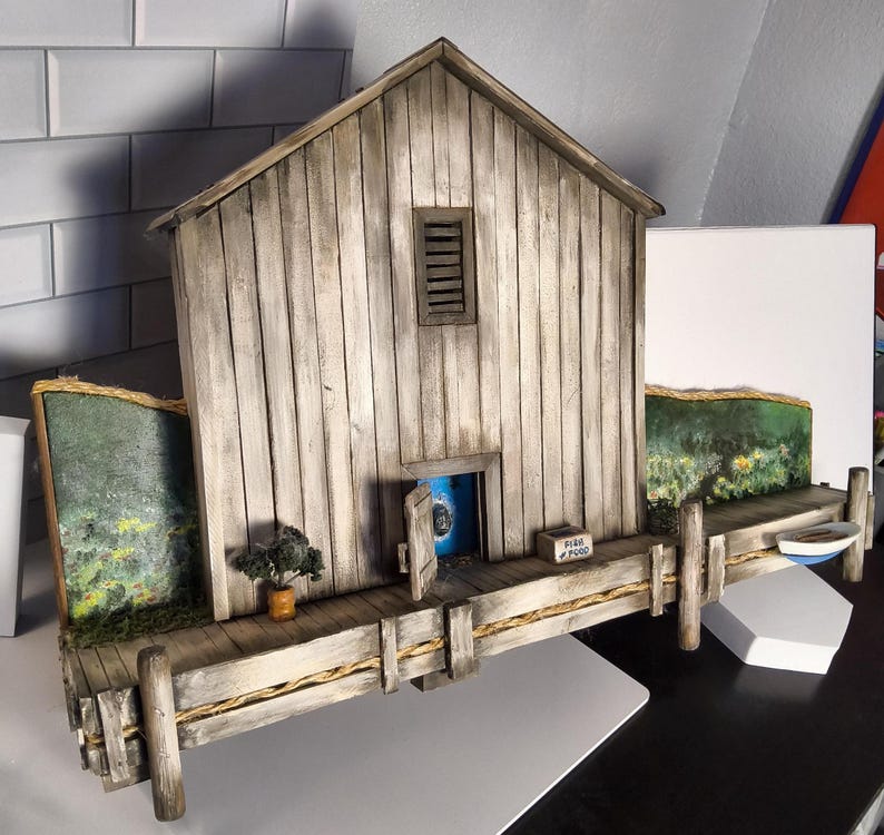 Fish Barn - an Original Handcrafted Wooden Wall Art - Etsy Canada