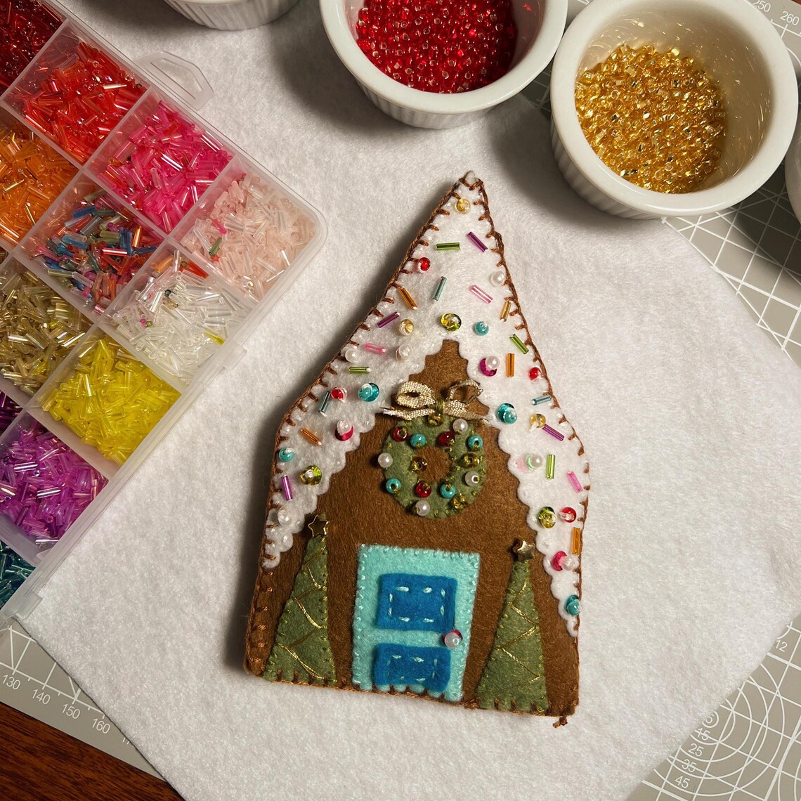 Gingerbread House Felt Embroidery - Instant Download PDF Pattern - Etsy