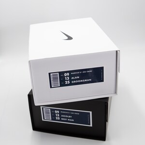 Sneaker Shoe Proposal Box for Bridesmaids & Groomsmen | Personalized ...
