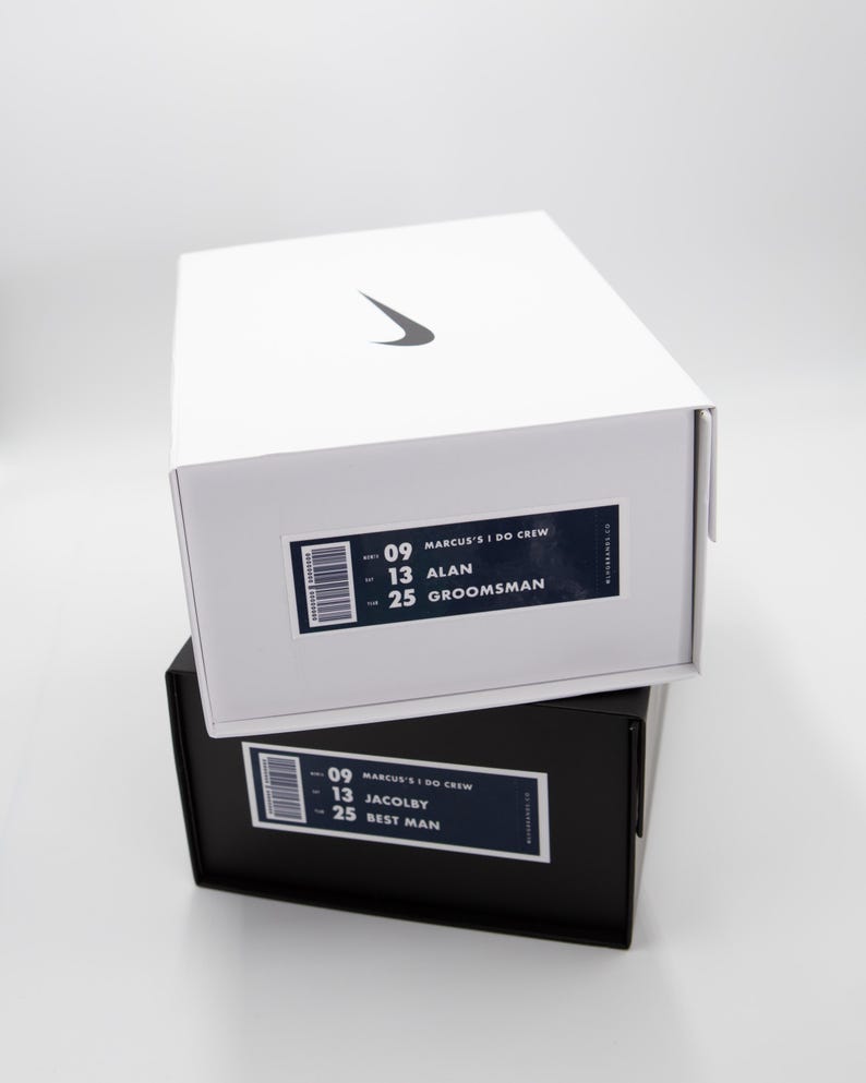 Sneaker Shoe Proposal Box for Bridesmaids & Groomsmen | Personalized ...