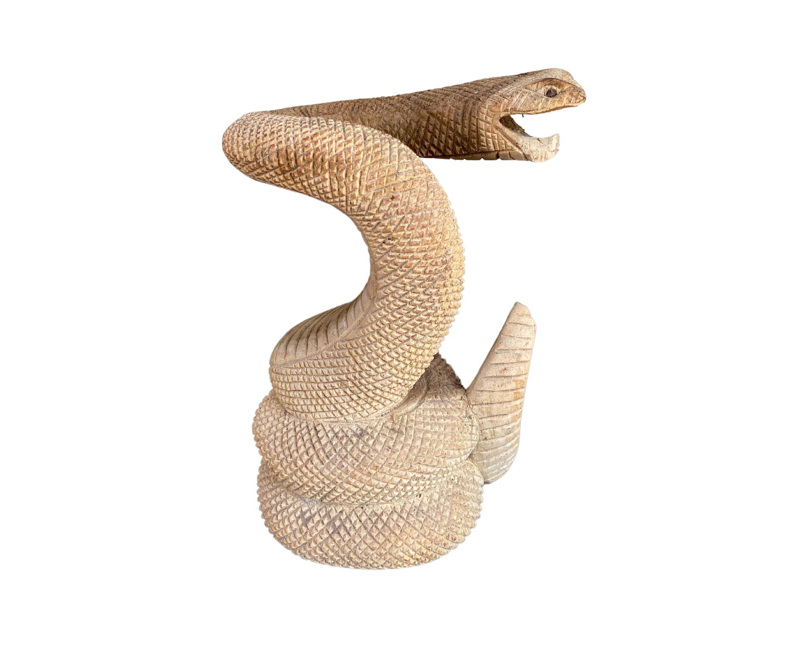 Wooden Snake Statue, Rattle Snake Carving, Animal Wood, Reptile ...