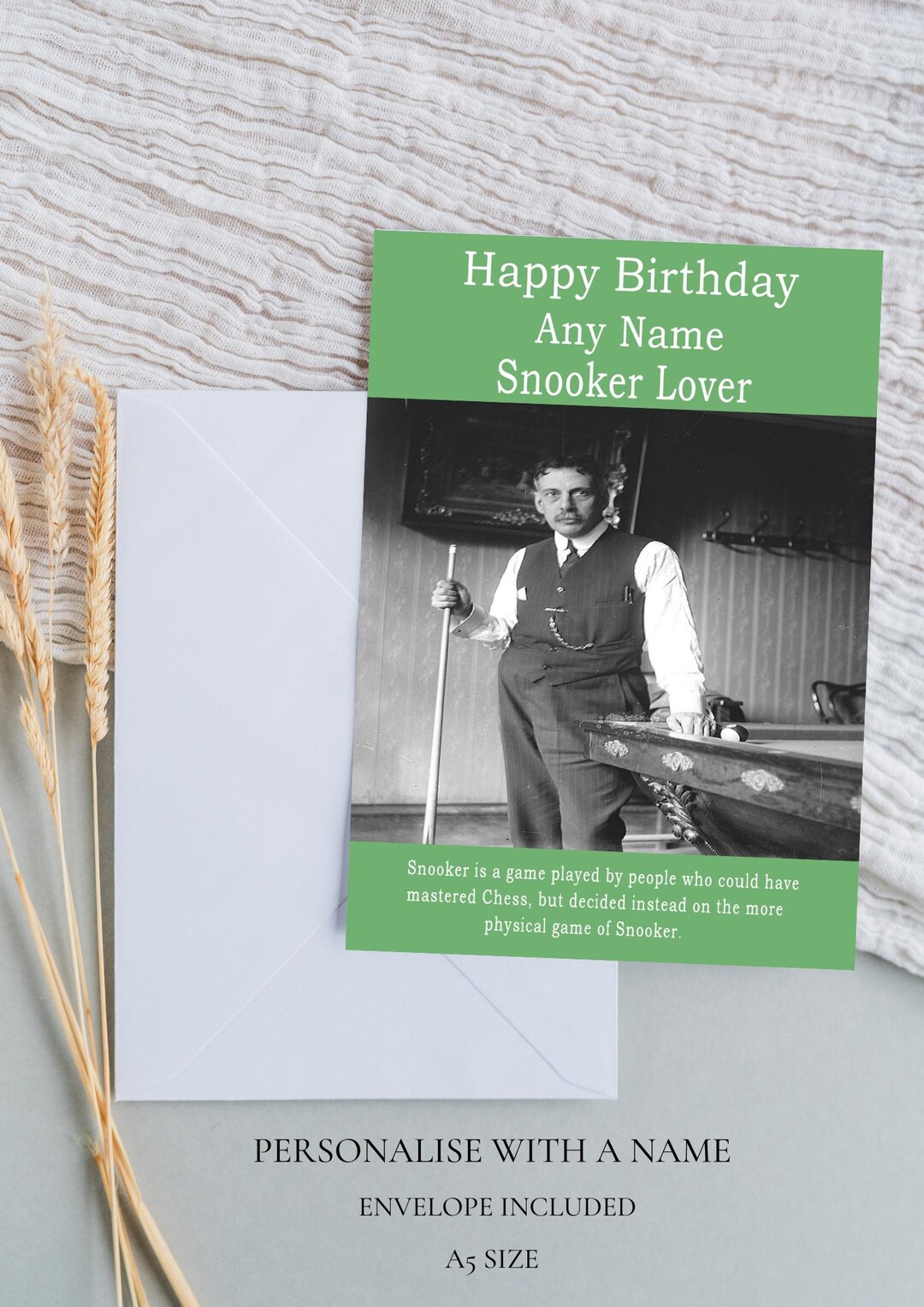 Snooker Birthday Card - Etsy UK